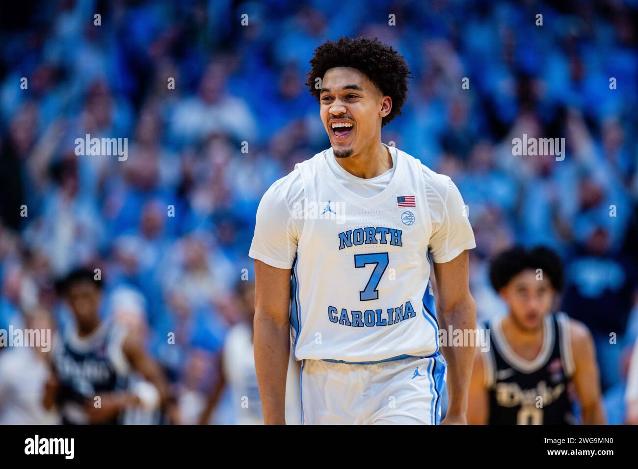 Chapel Hill, NC, USA. 3rd Feb, 2024. North Carolina Tar Heels guard ...