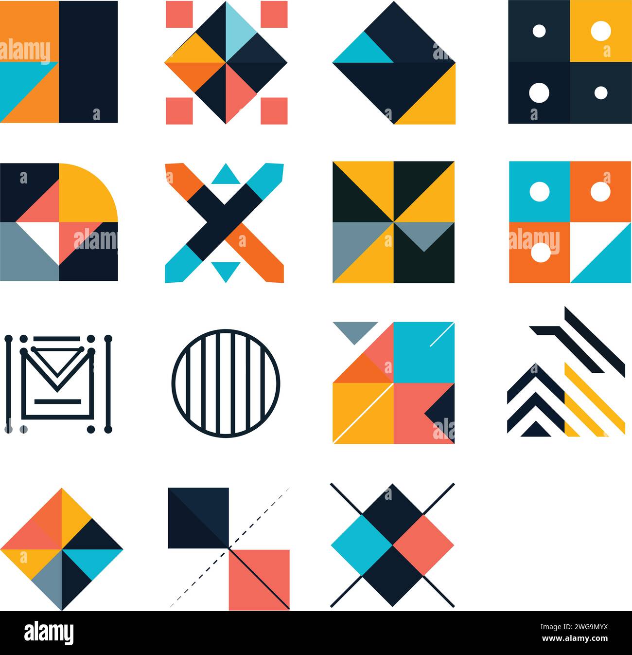 Grid of intricate patterns Stock Vector Images - Alamy