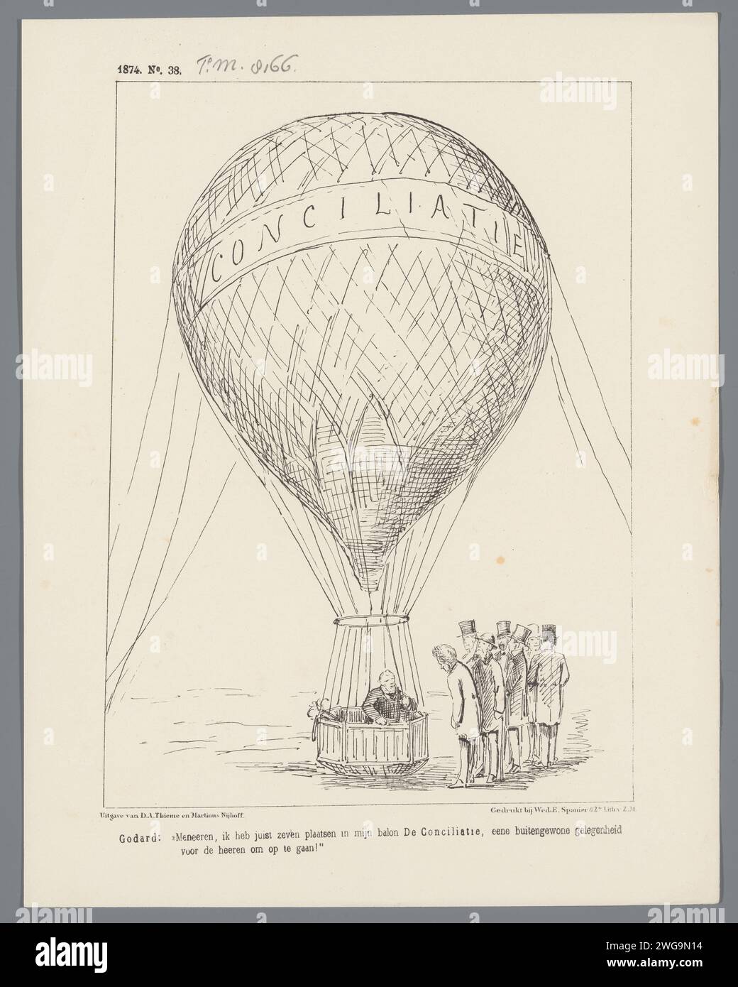 Cartoon in which the balloonist Godard invites the Ministry of ...