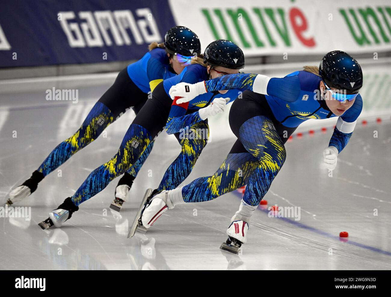 Kazakhstan's Inessa Shumekova, Alina Dauranova and Yekaterina Aidova ...