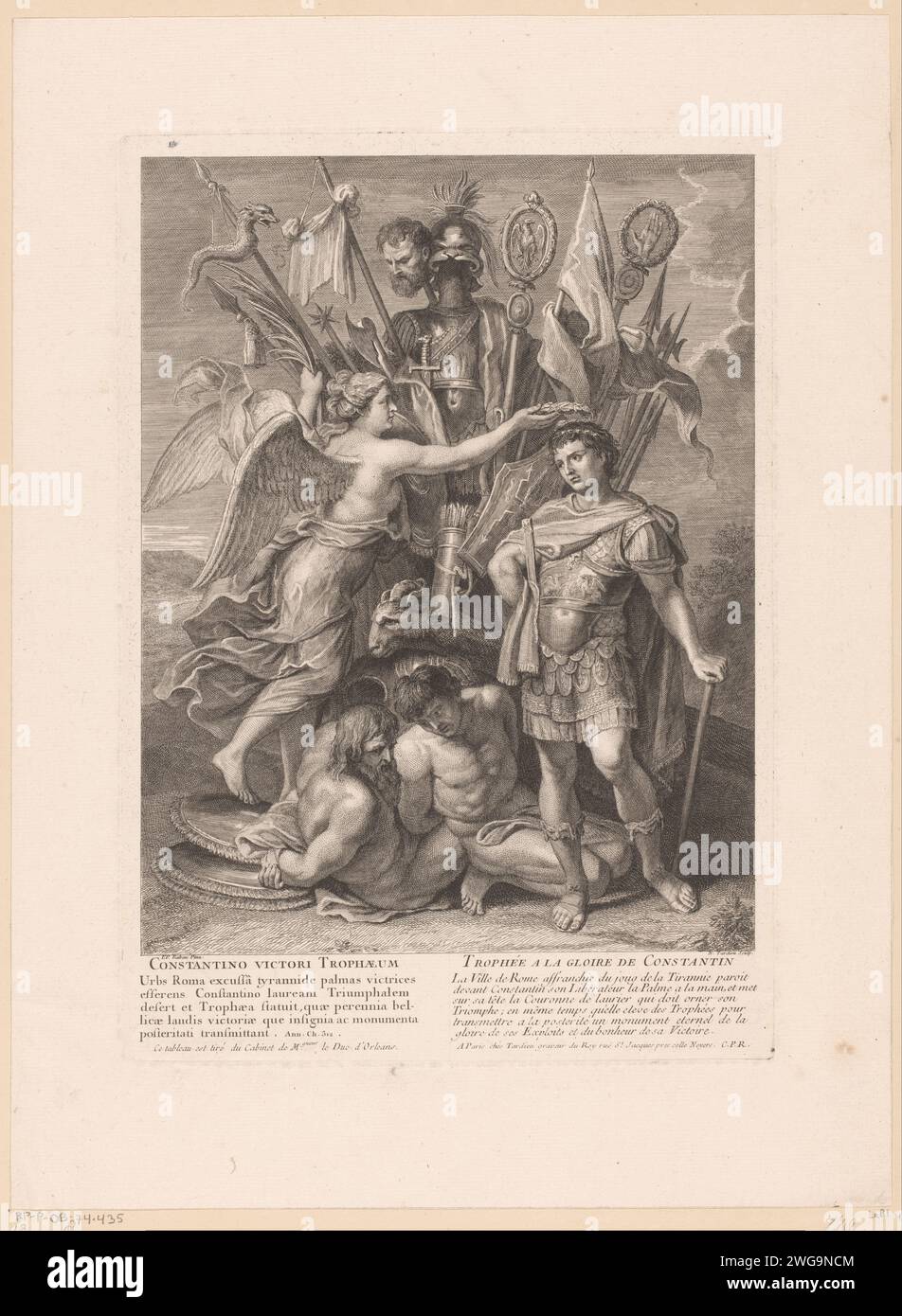 Keizer Constantijn receives the honorary trophy, Nicolas Henri Tardieu ...