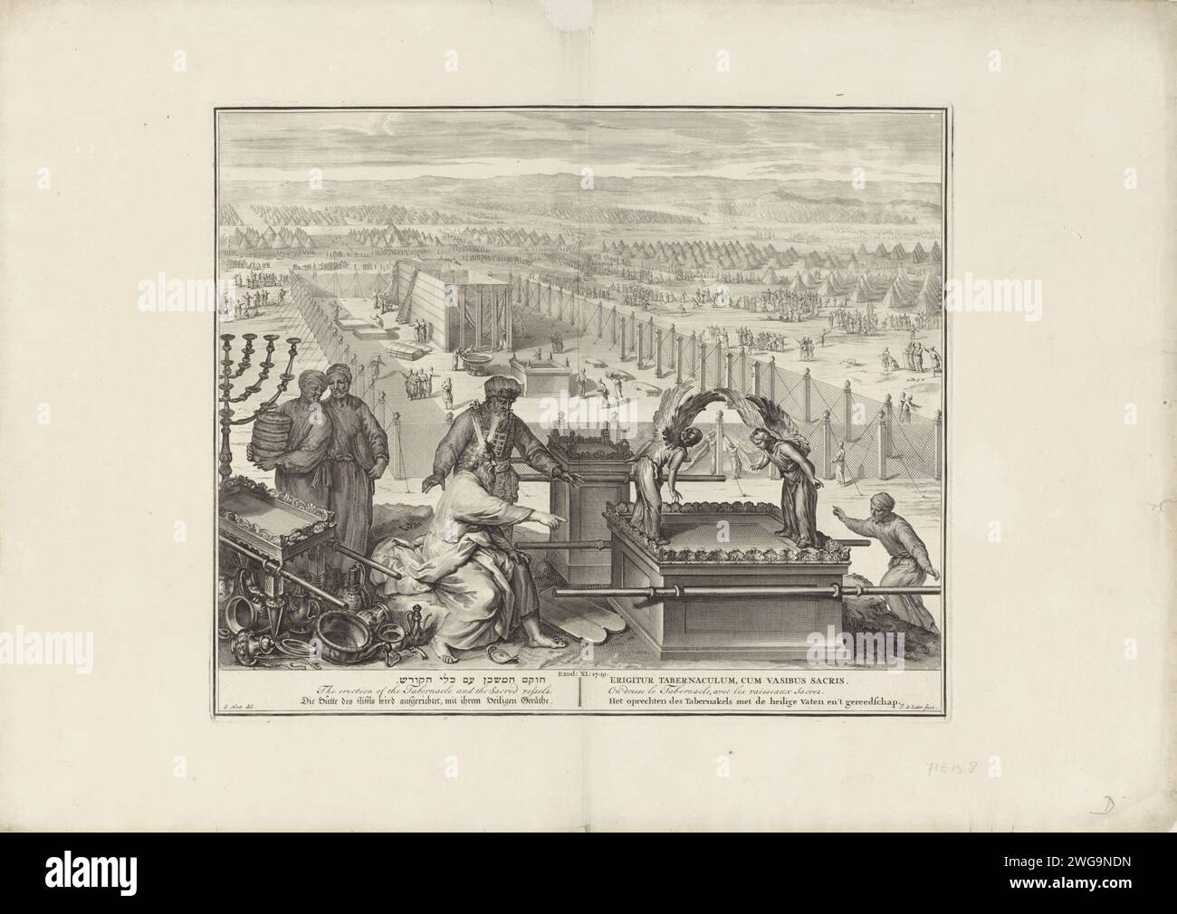 Biblical scene moses ark covenant tabernacle bible exodus 40 hi-res ...