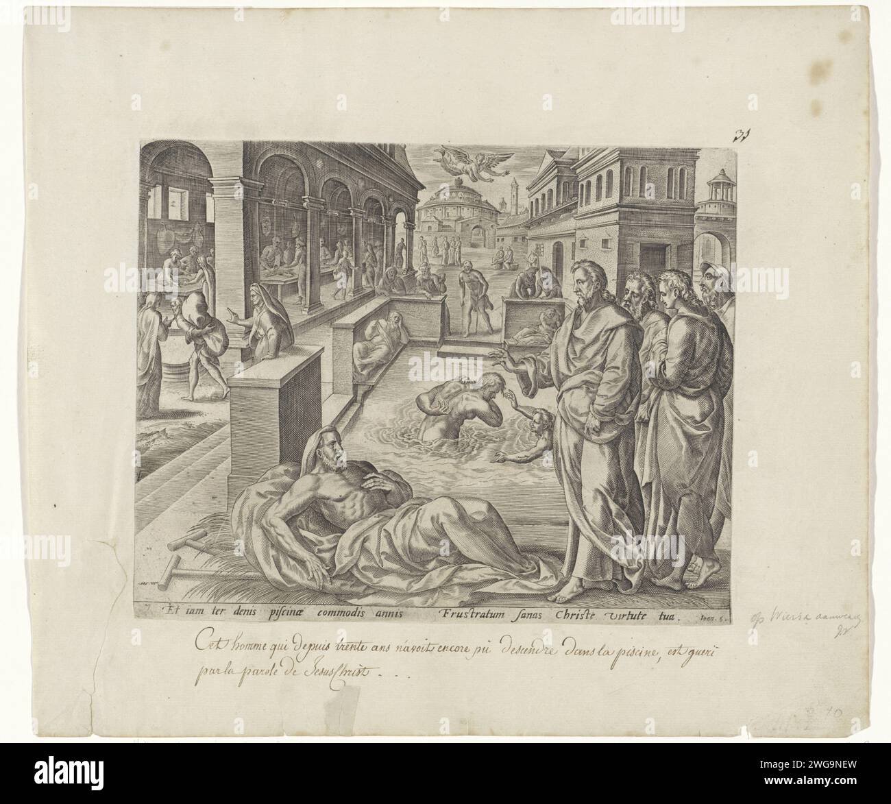 The healing of the cripple at the pool of bethesda hi-res stock ...