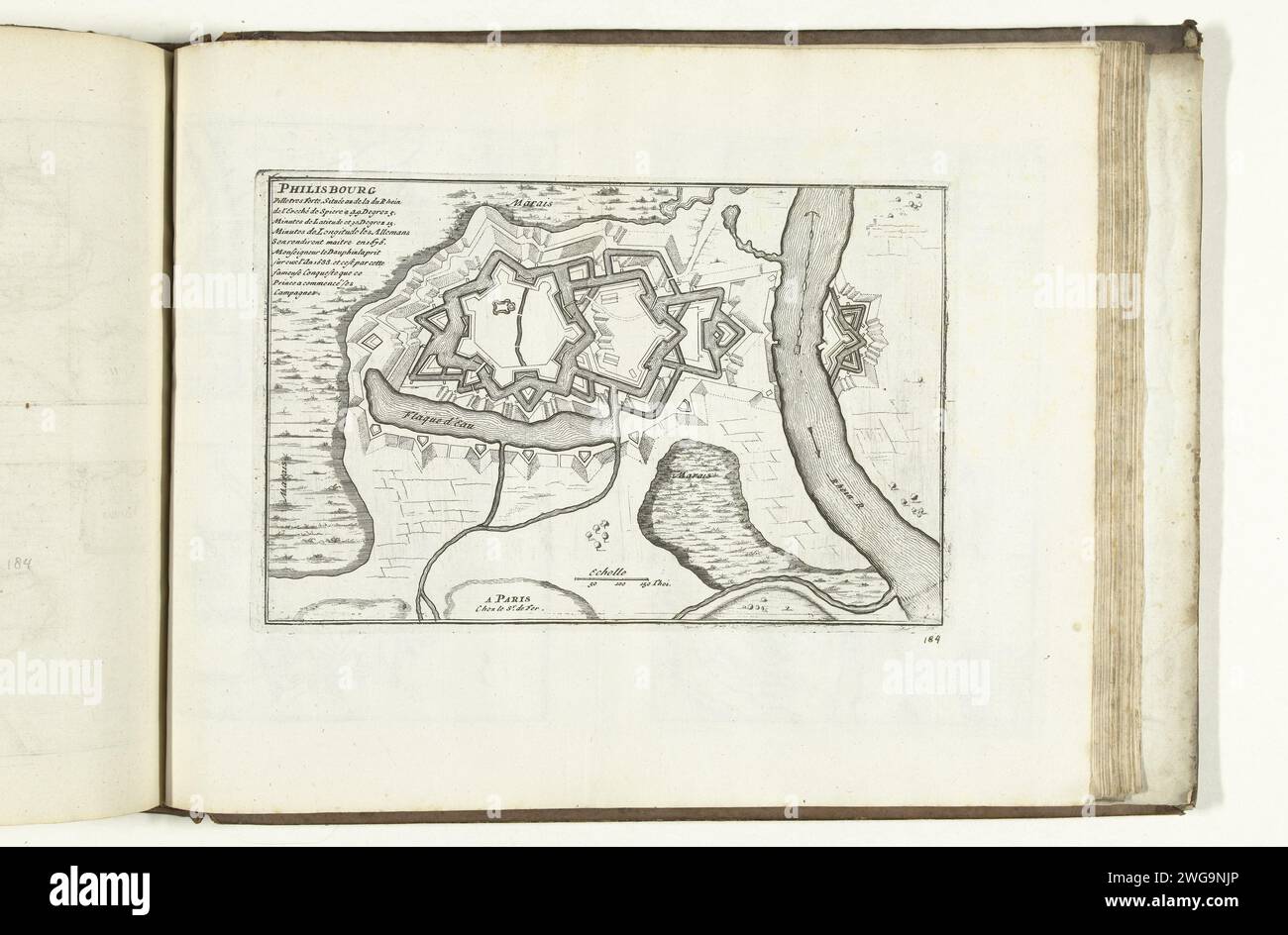 Map of Philippsburg, 1726, 1726 print Map of the reinforcements for the ...