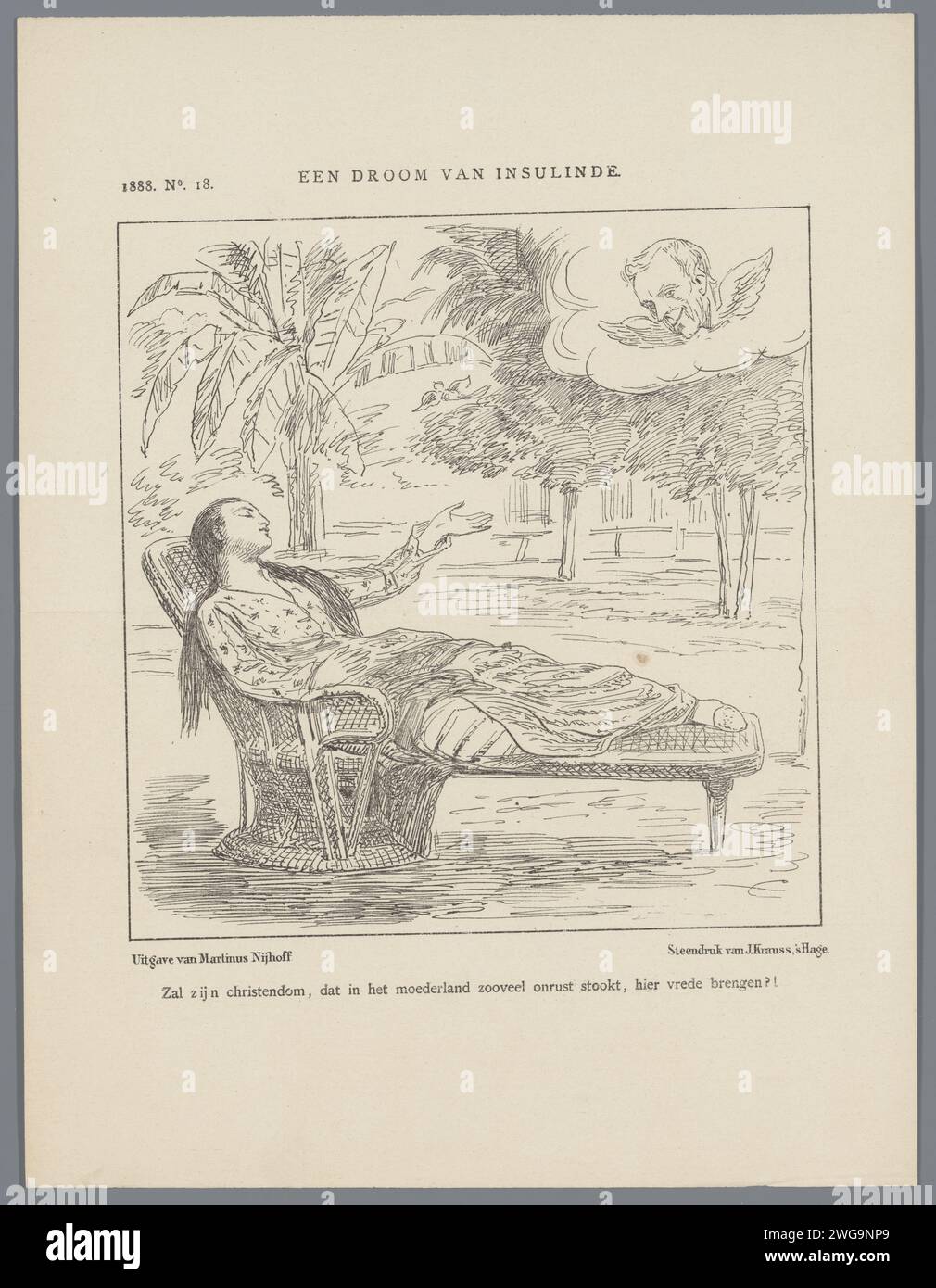 Cartoon over the Dutch East Indies, 1888, 1888 print Cartoon about the ...