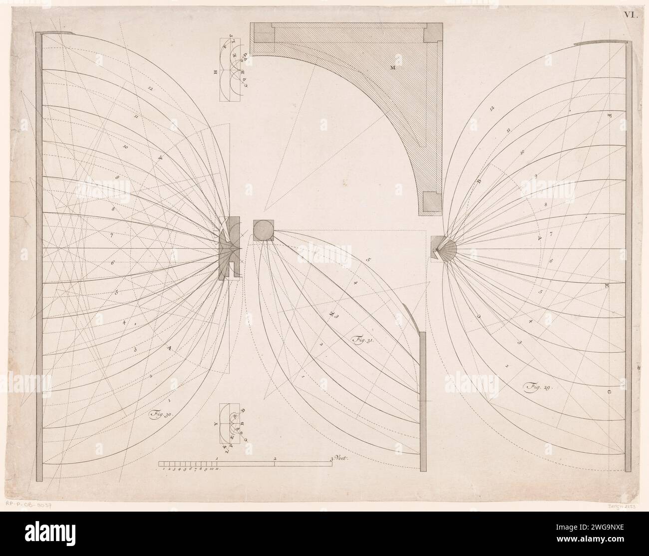 Technical drawings of stairs, Jan Schenk, After Tieleman van der Horst ...