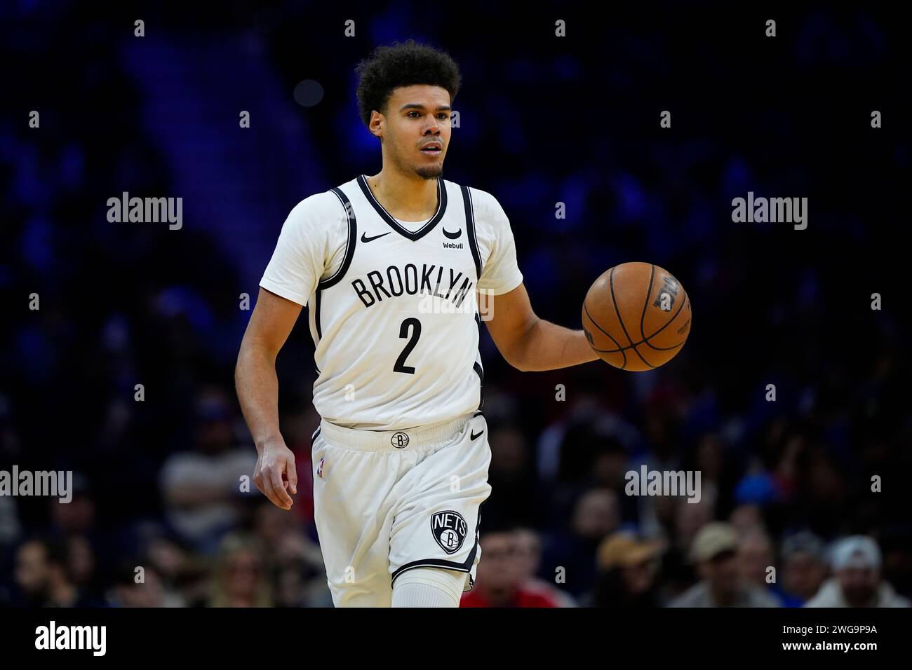Brooklyn Nets' Cameron Johnson plays during an NBA basketball game ...