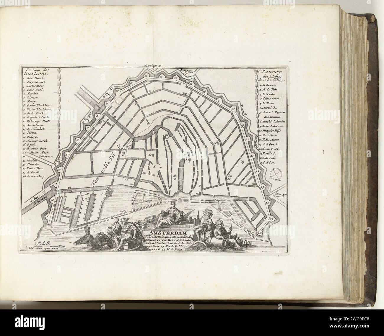 Map of Amsterdam, ca. 1695, 1695 - 1697 print Map of Amsterdam. Part of the fourth part (1697 ...