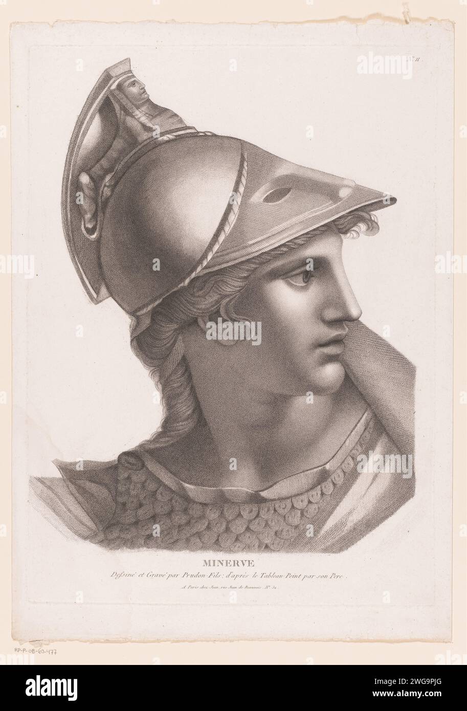 Head of Minerva, Jean Prud'Hon, After Pierre Prud'Hon, 1788 - 1888 ...
