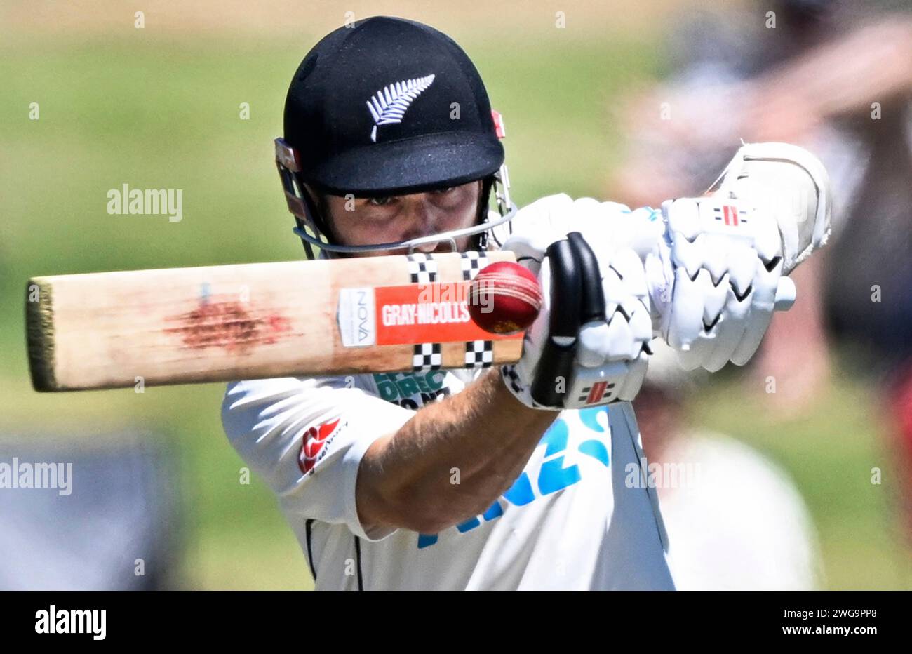 New Zealand's Kane Williamson bats against South Africa during day 1 of ...