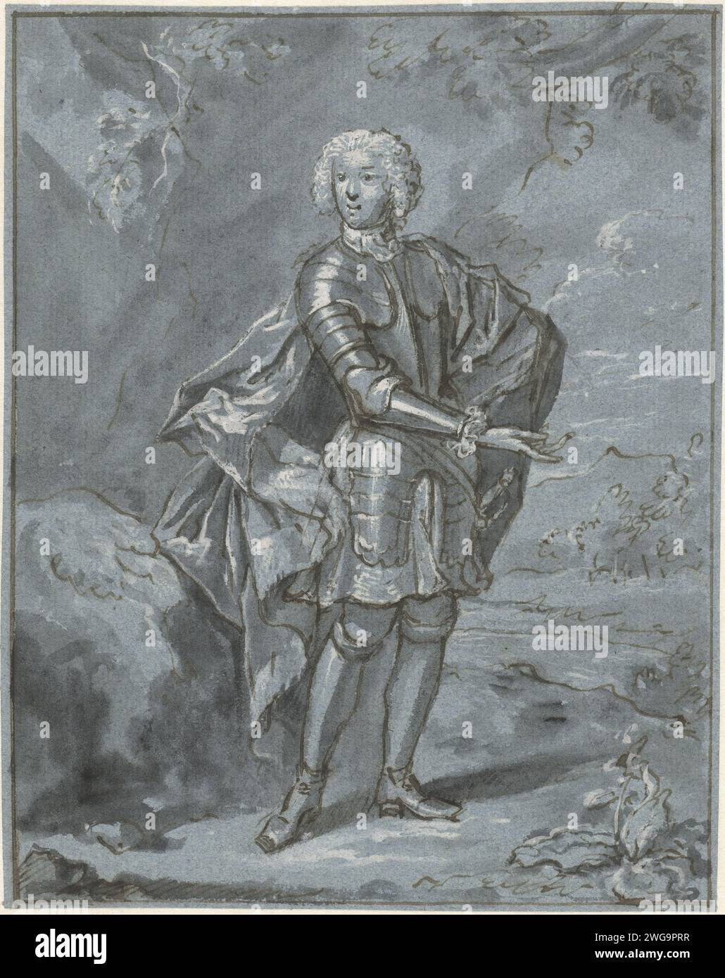 Portrait of an unknown man in armor, Mattheus Verheyden, 1710 - 1777 ...