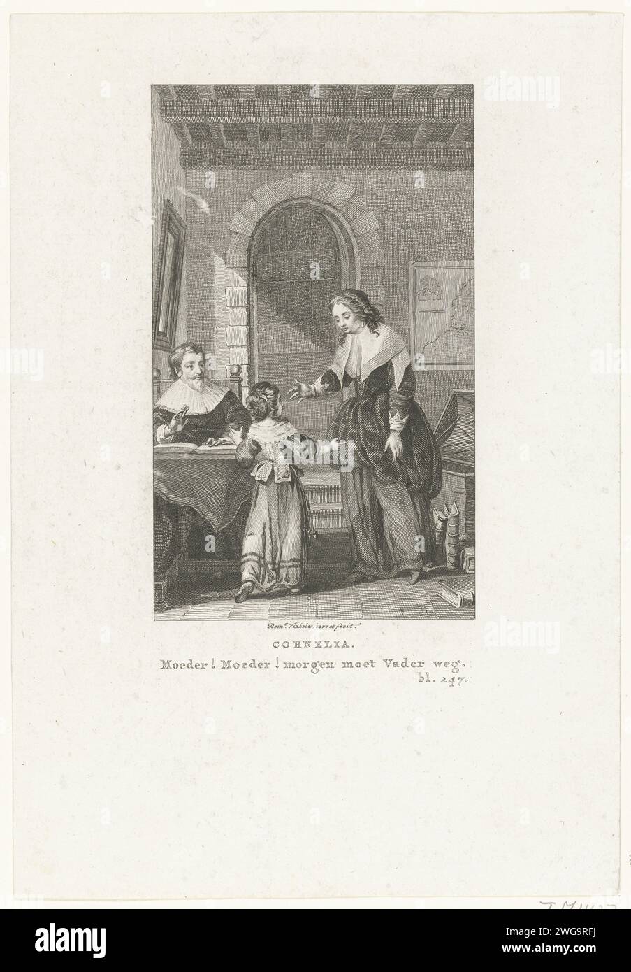 Hugo de Groot with wife and daughter in Loevestein, 1621, 1792 - 1794 ...