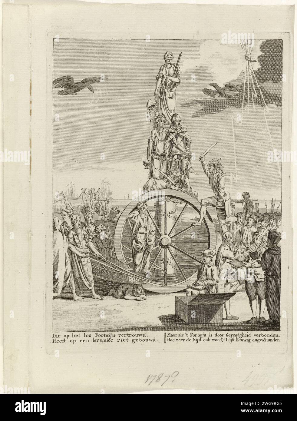 Allegory on the restoration of Orange, 1787, Anonymous, 1787 print ...