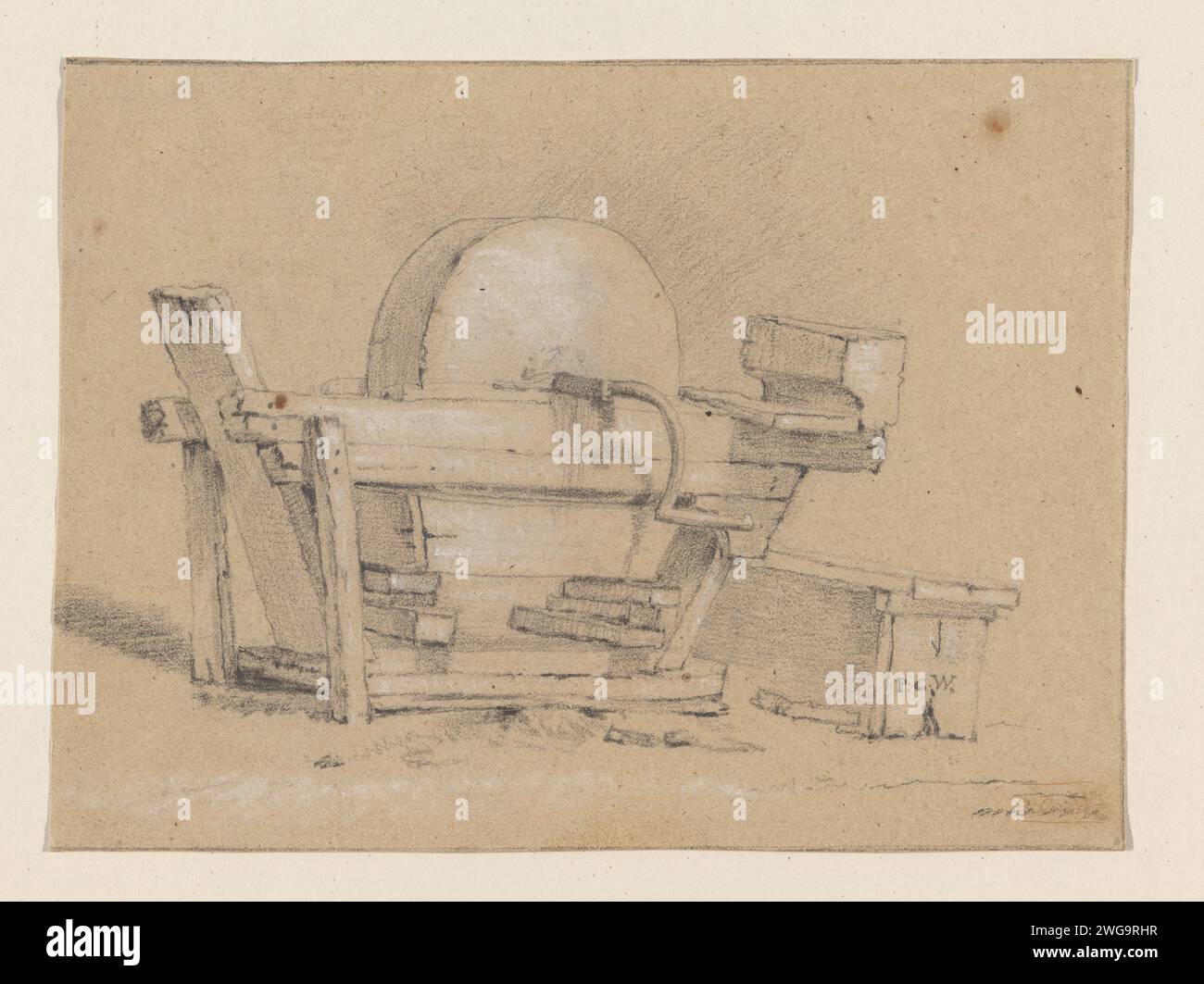SLIPSTENT, George Pieter Westenberg, 1801 - 1873 drawing paper. chalk ...