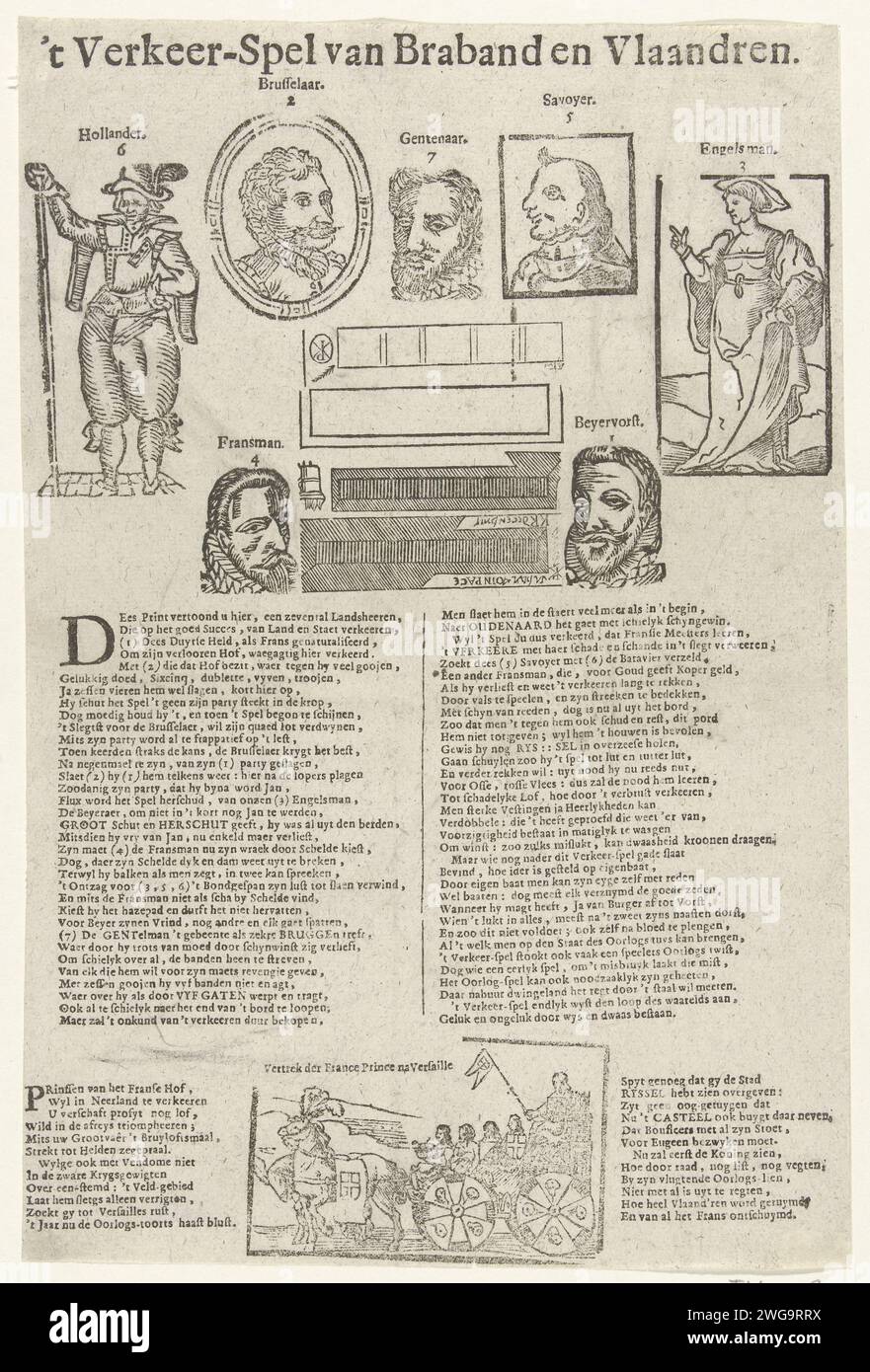 The traffic game of Brabant and Flanders, 1708, 1708 print Cartoon on ...