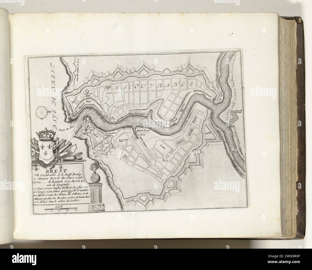Map of Brest, ca. 1693-1695, 1693 - 1695 print Map of the reinforcements for the French city of ...