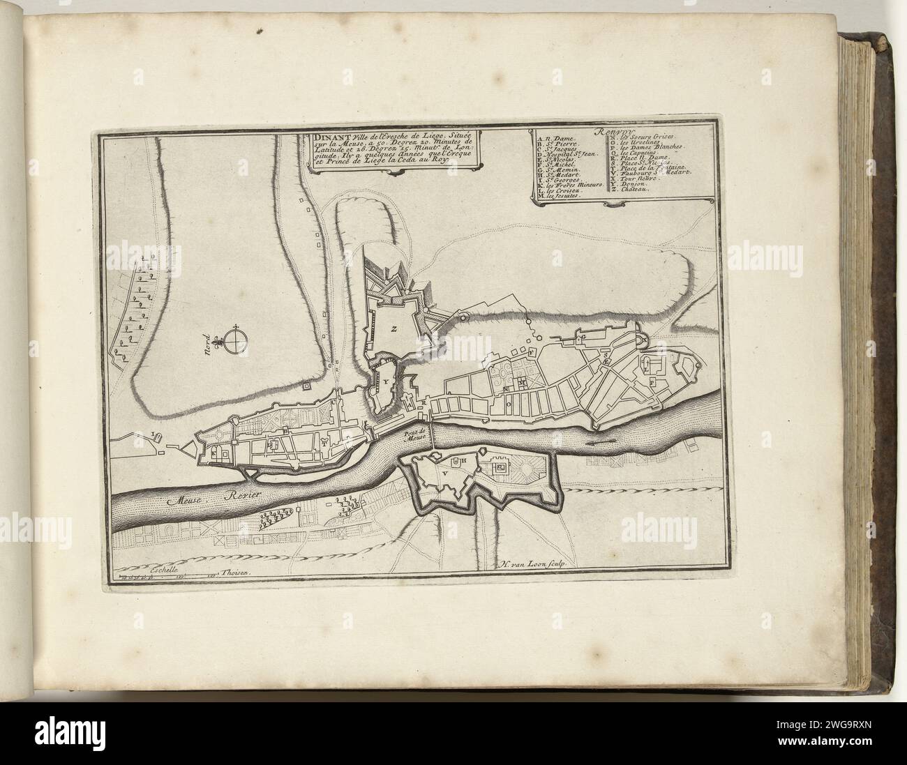 Map of Dinant, 1693, 1693 print Map of the reinforcements around the ...