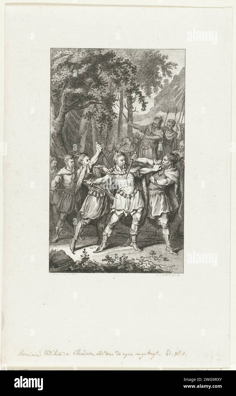 Murder of the Germanic general Arminius, 19, 1786 print The Germanic ...