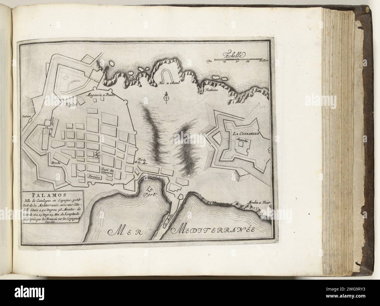 Map of Palamos, 1694, 1694 - 1696 print Map of the reinforcements for ...