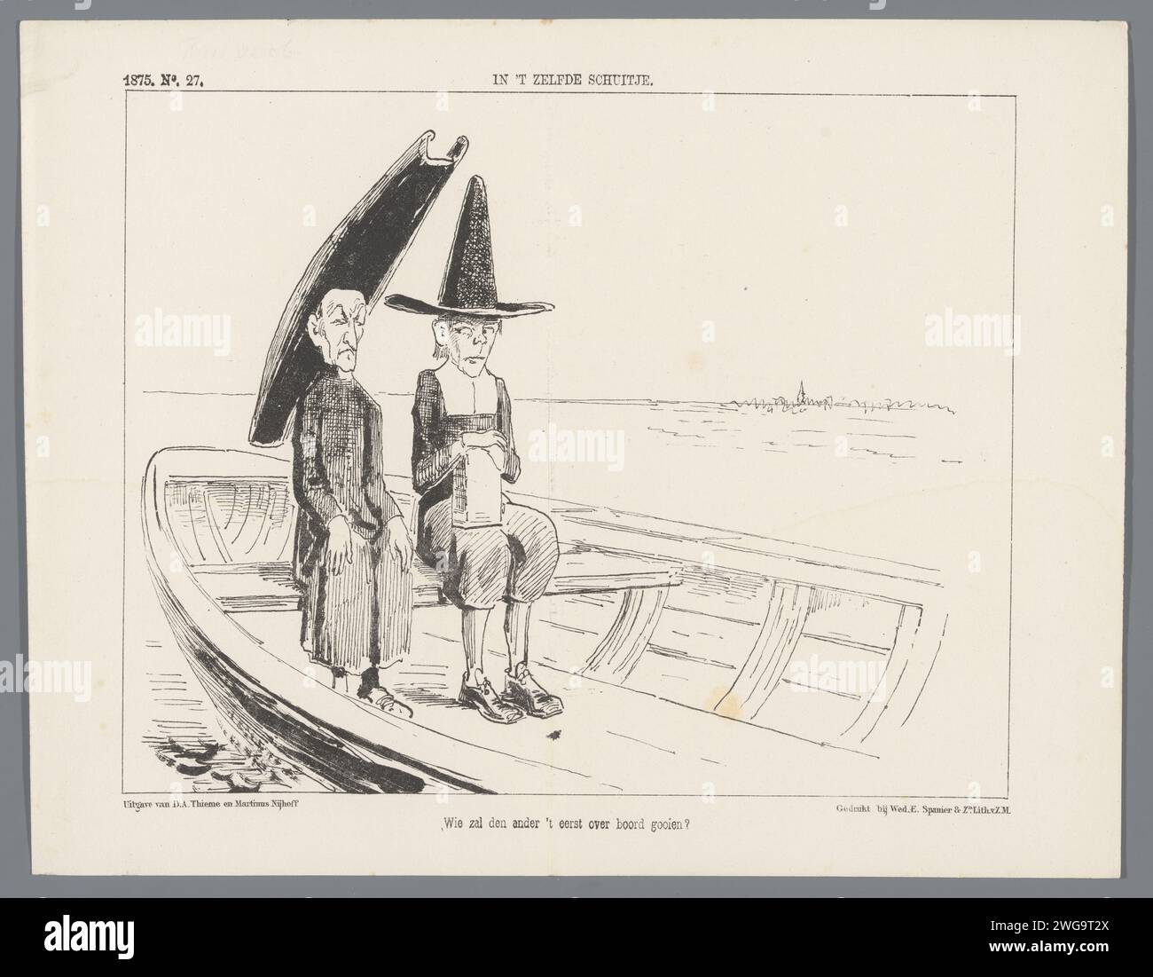 Cartoon on the results of the elections, 1875, 1875 print Cartoon on ...