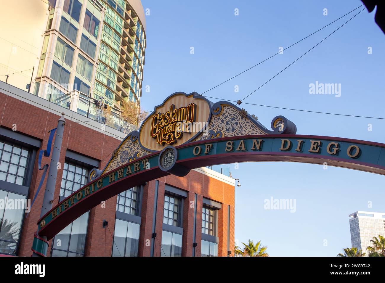 Gateway to Downtown San Diego Sign Stock Photo - Alamy