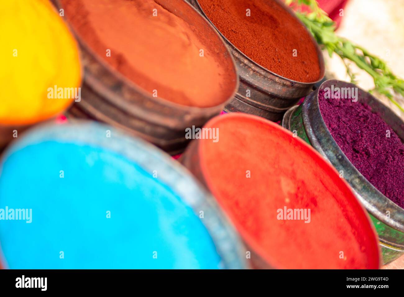 Peruvian Powdered Dyes on display Stock Photo - Alamy