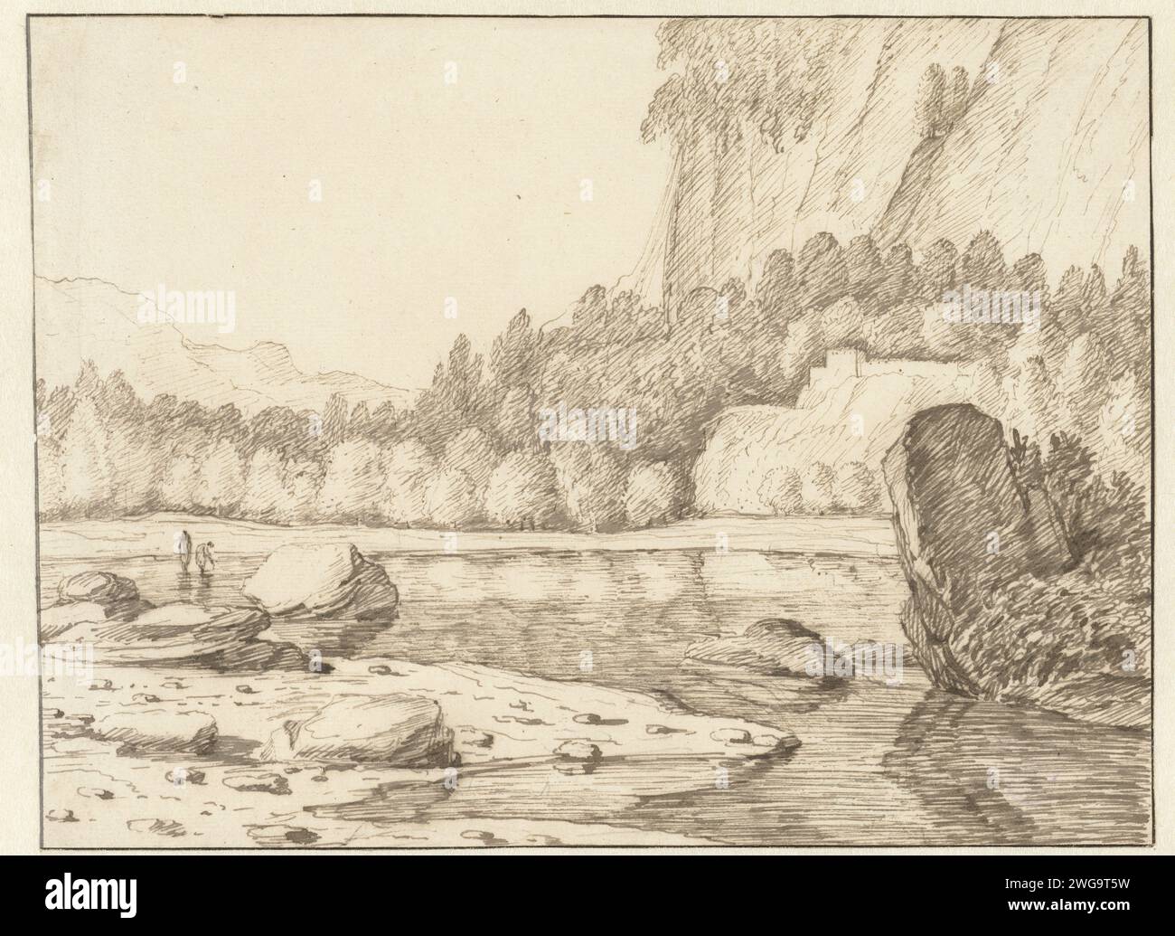 More in rocky landscape, Jacob Esselens, 1636 - 1687 drawing Rocky ...