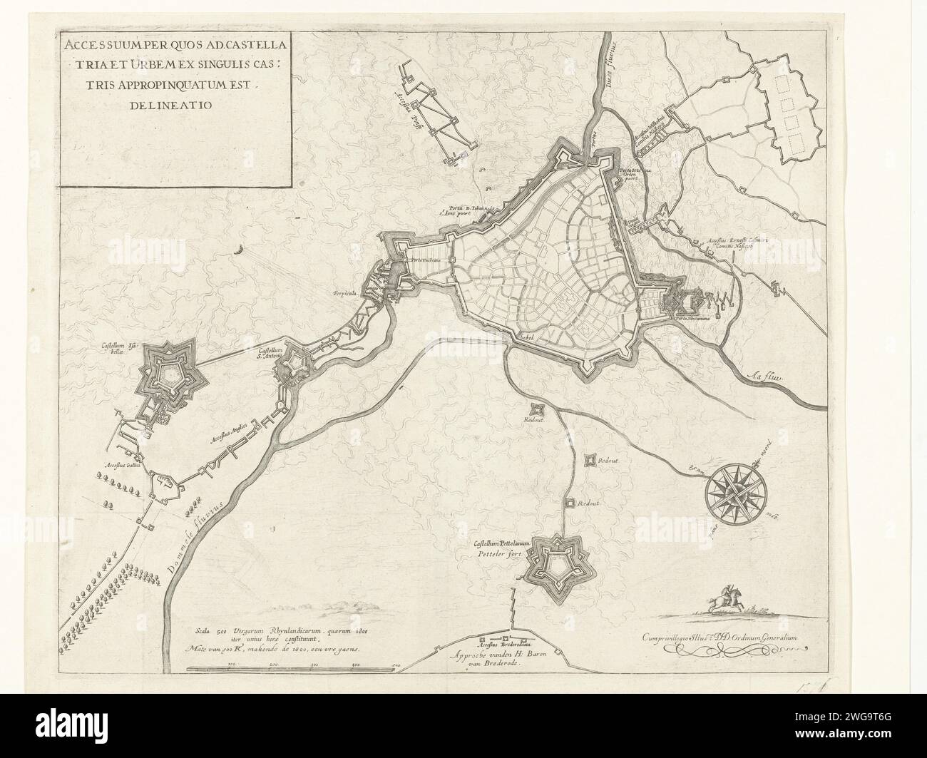 Map of the siege of Den Bosch by Frederik Hendrik, 1629, 1629 - 1631 ...