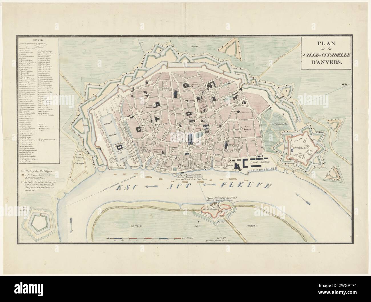 Map of Antwerp and the Citadel, 1830, Anonymous, 1830 - 1831 print Map ...