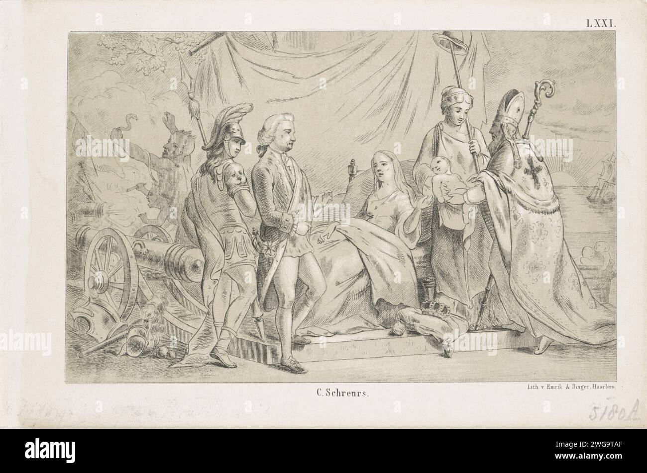Birth of Prince Willem Frederik George, the later King Willem II, 1792 ...