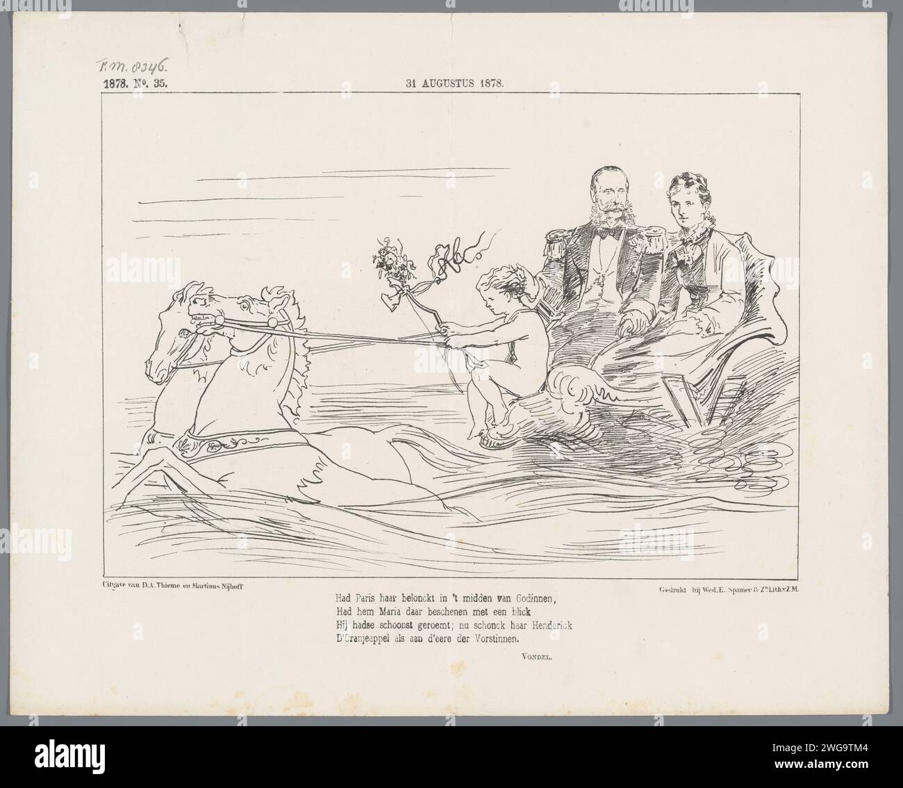 Cartoon, 1878 print Cartoon. Plaat appeared at the Weekblad De ...