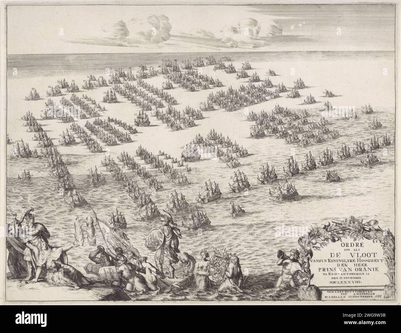 Formation of the fleet with which Willem III sailed to England, 1688 ...