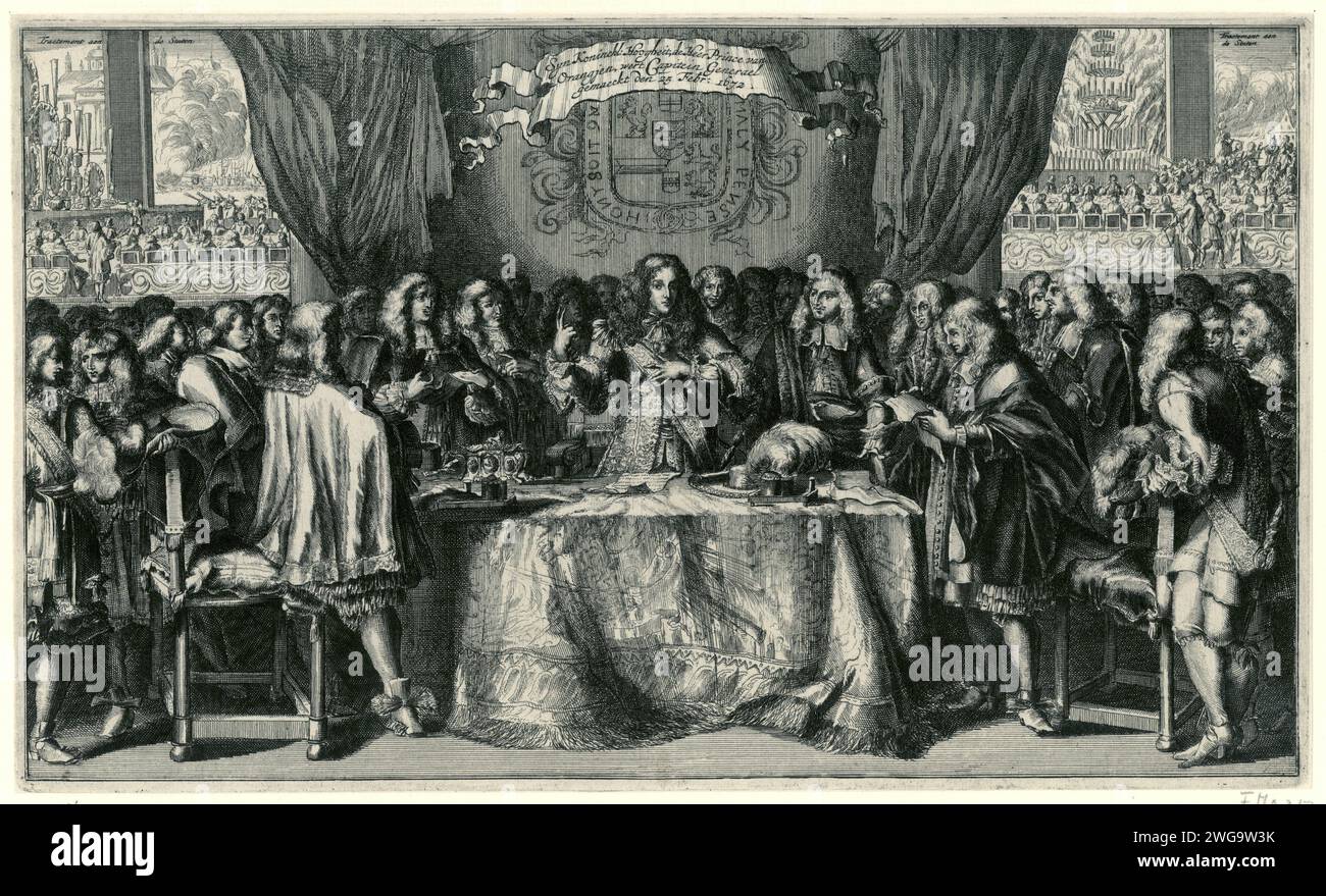 Willem III sworn in as Captain General, 1672, Anonymous, After Romeyn ...
