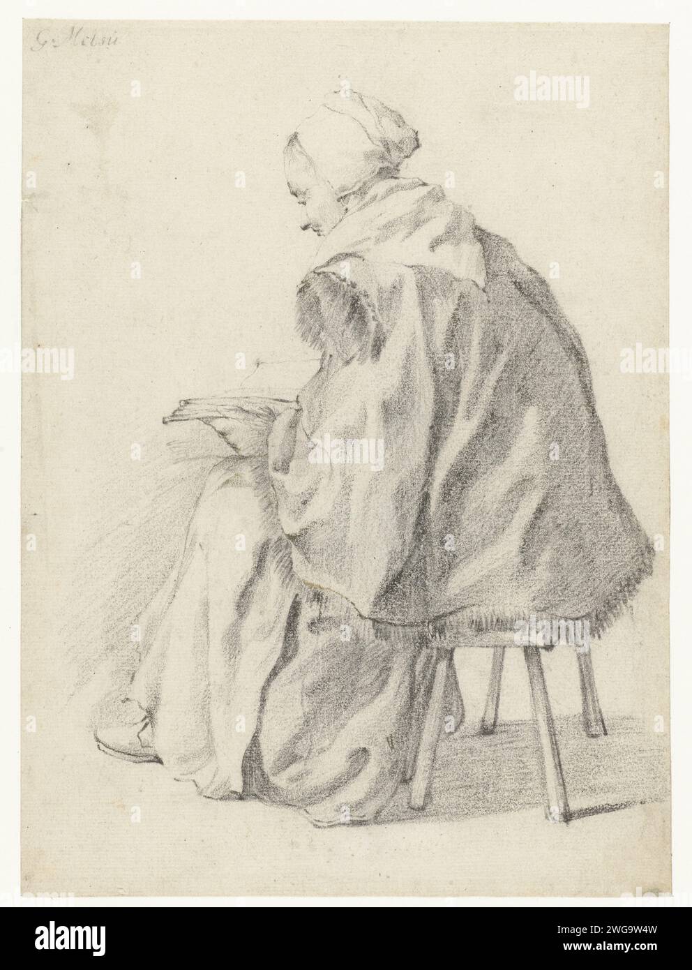 Seated Woman, Reading a Book, Constantijn Verhout, c. 1650 - c. 1660 ...