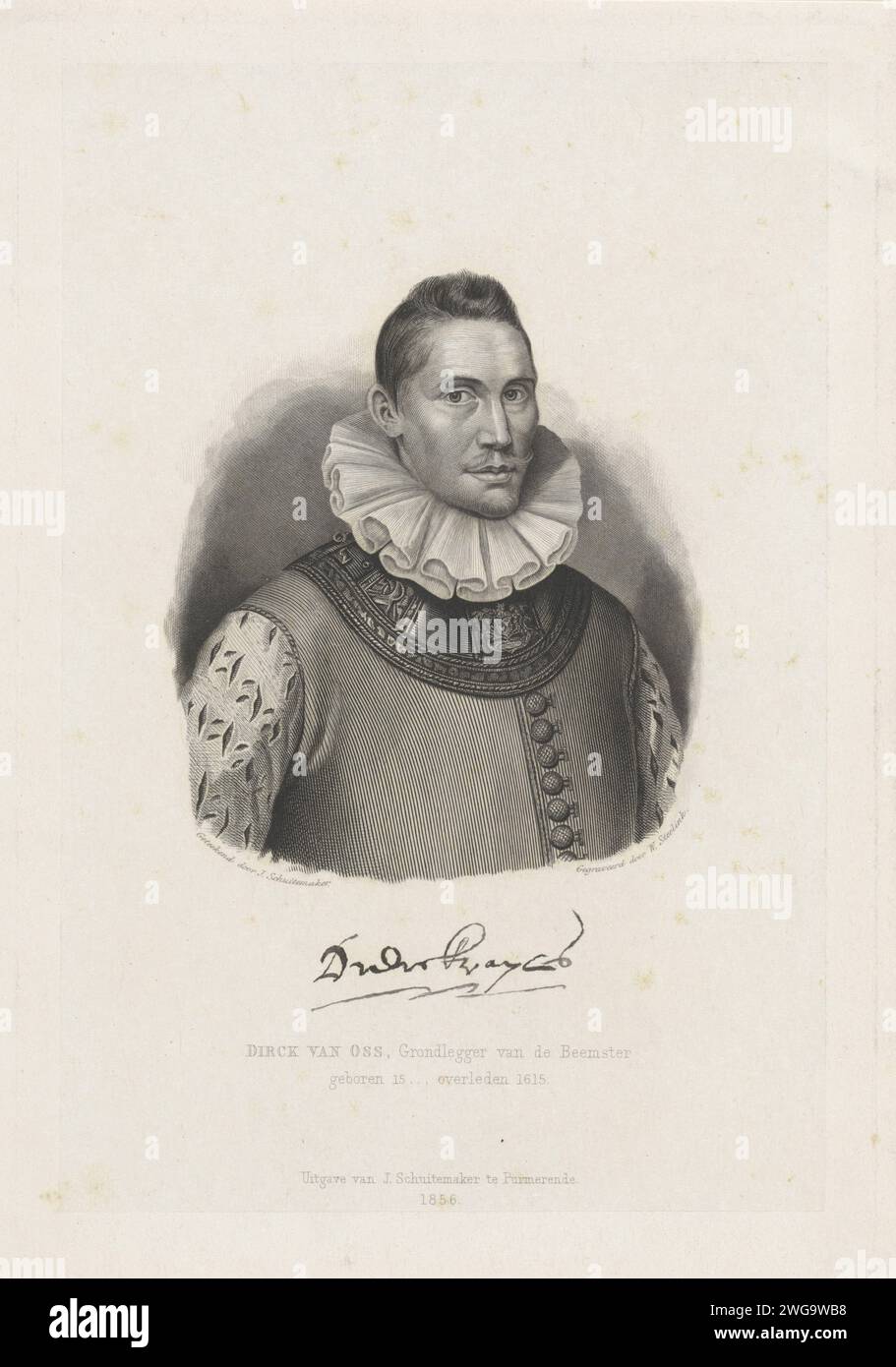 Portrait of Dirck van Os, Willem Steelink (I), After Jan Schuitemaker ...