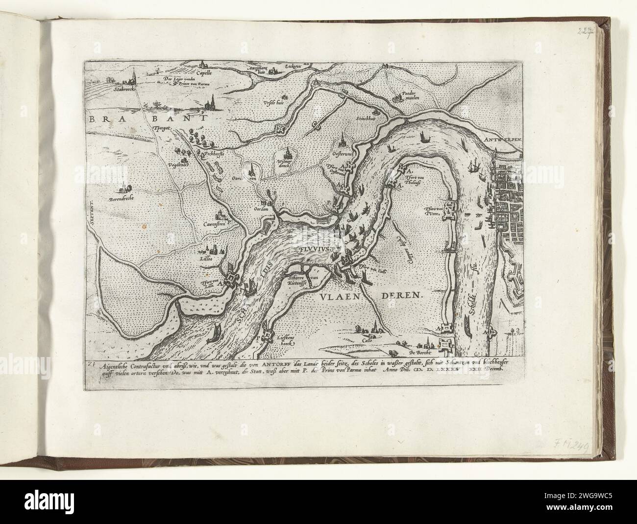 Map of the fortifications along the Scheldt, 1584, 1584 - 1586 print ...