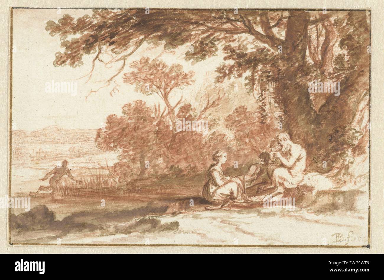Landscape with the Nymph Corsica and Satyr, Bartholomeus Breenbergh ...
