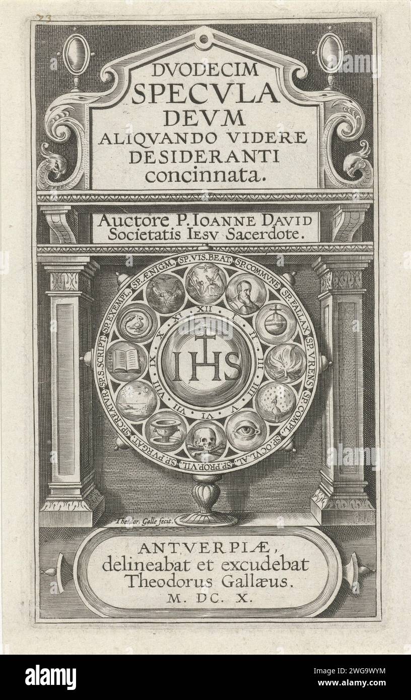Twelve mirrors with which man tries to see God, Theodoor Galle, 1610 ...