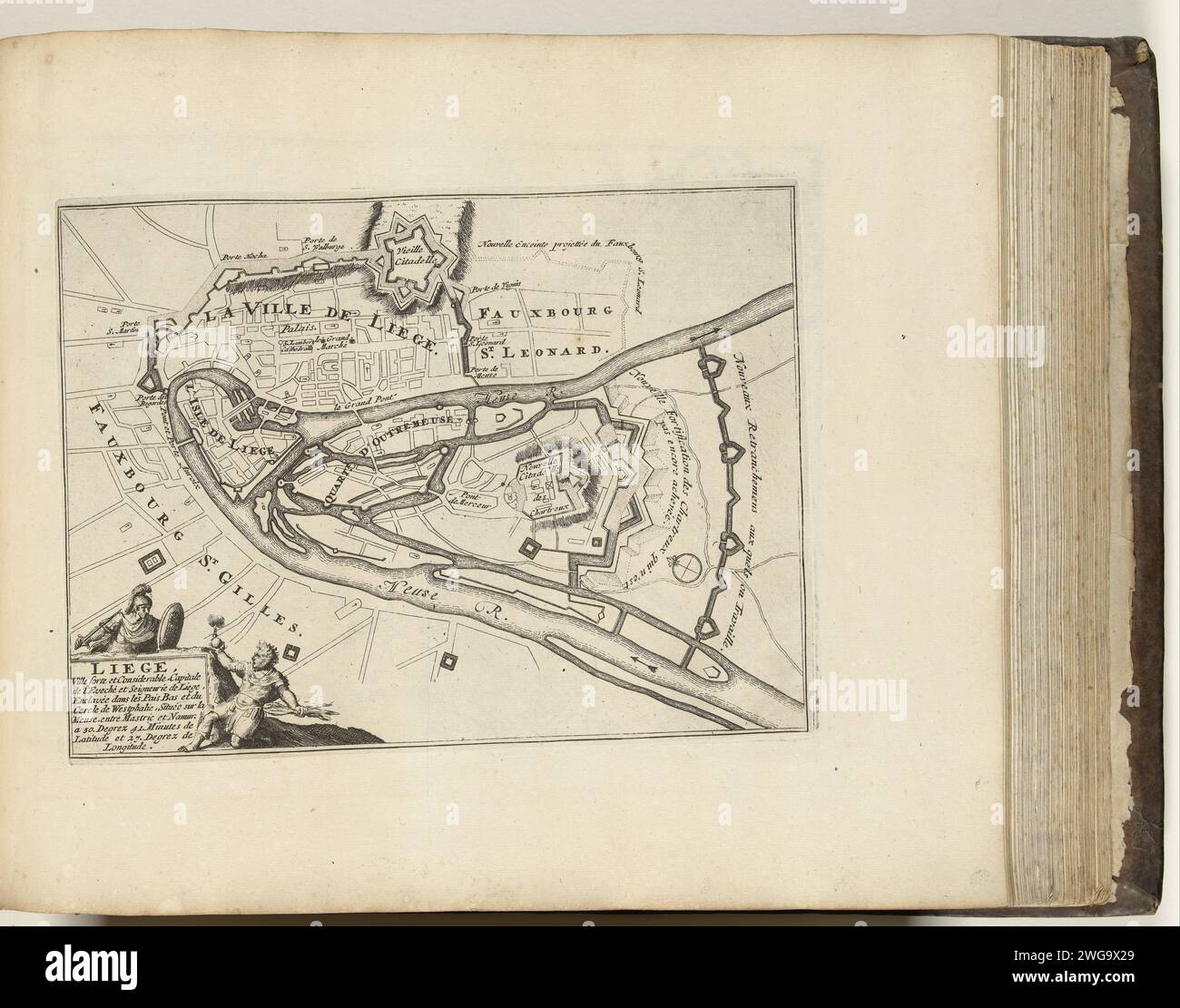 Map of Liège, ca. 1693-1696, 1693 - 1696 print Map of the ...