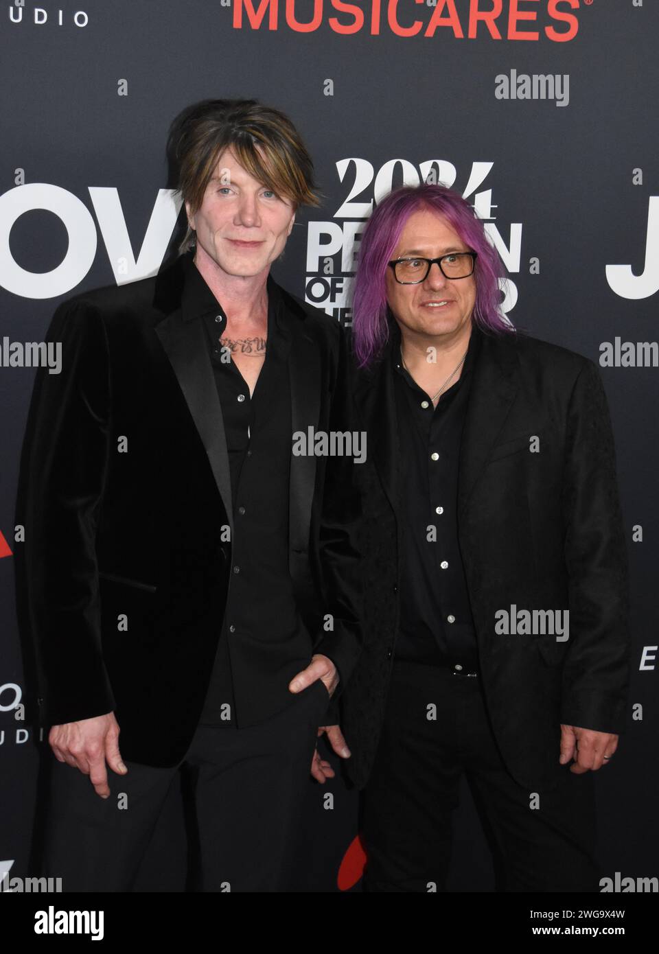 Los Angeles, California, USA 2nd February 2024 (L-R) Singer/musician ...