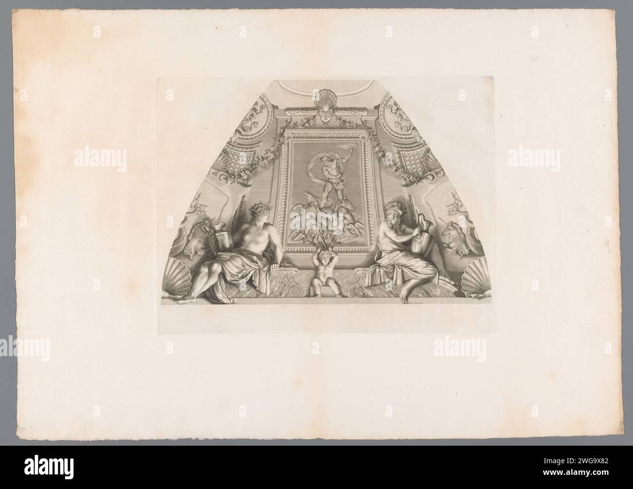 Triomf van Neptunus, Claude Augustin Duflos, After Eustache Lesueur ...