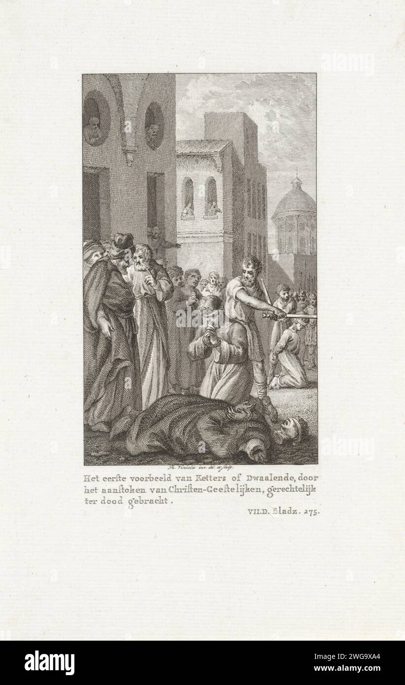 Ketters publicly beheaded, Reinier Vinkeles (I), 1803 print Amsterdam ...