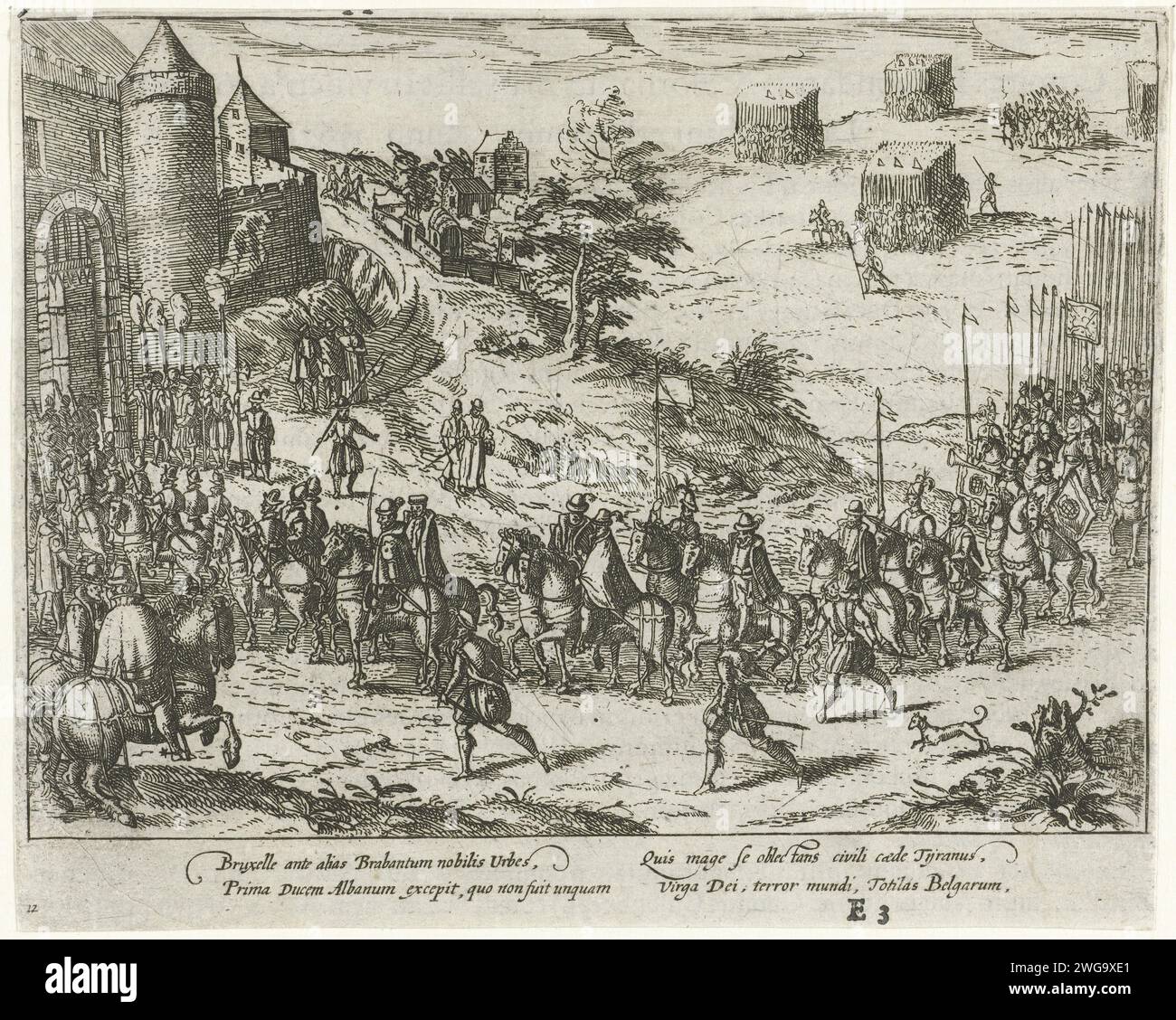 Arrival of the Duke of Alva in Brussels, 1567, 1613 - 1615 print ...