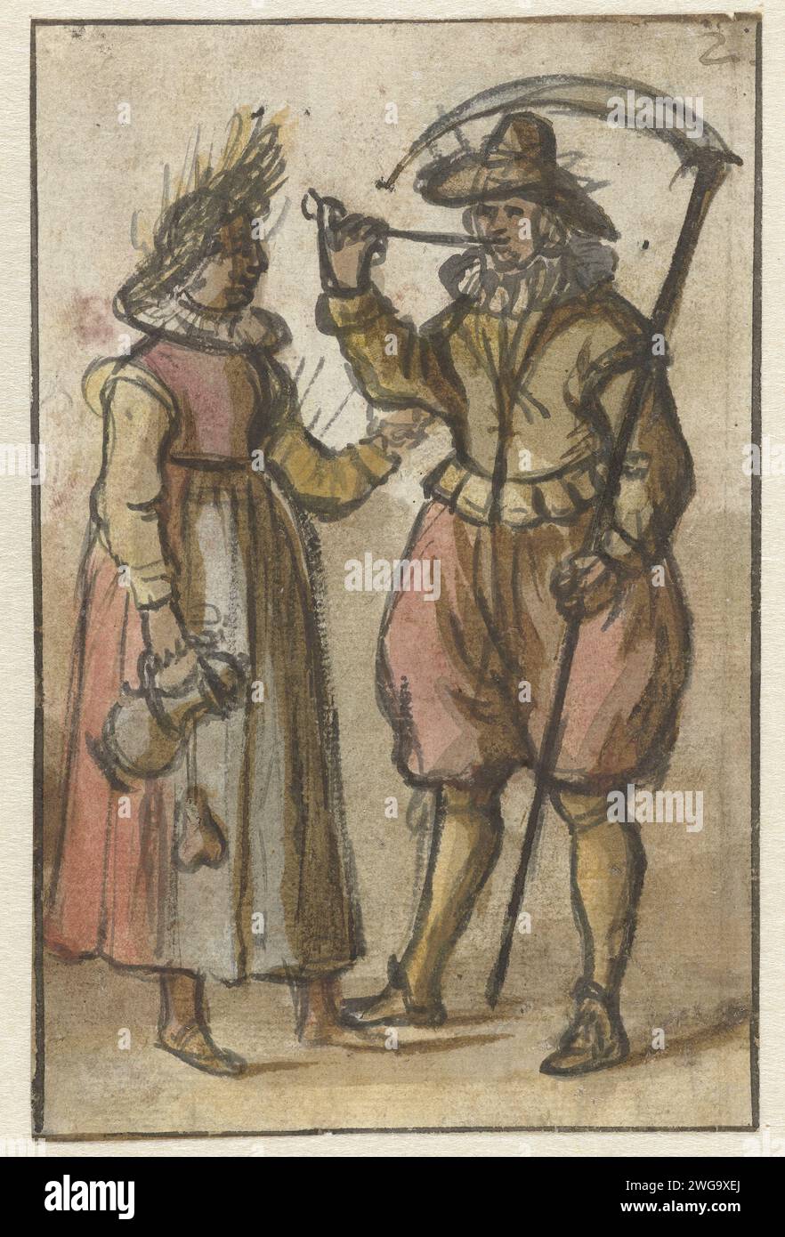 Summer, Anonymous, 1600 - 1699 drawing paper brush harvest. summer ...