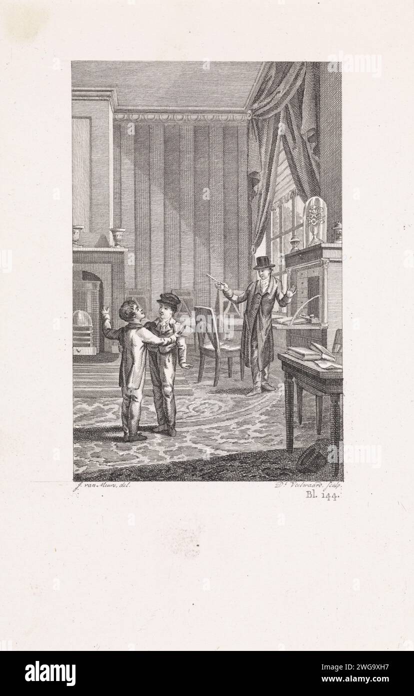 Two dancing guys in an interior, Daniël Vrevalwaard (I), After Jacobus ...