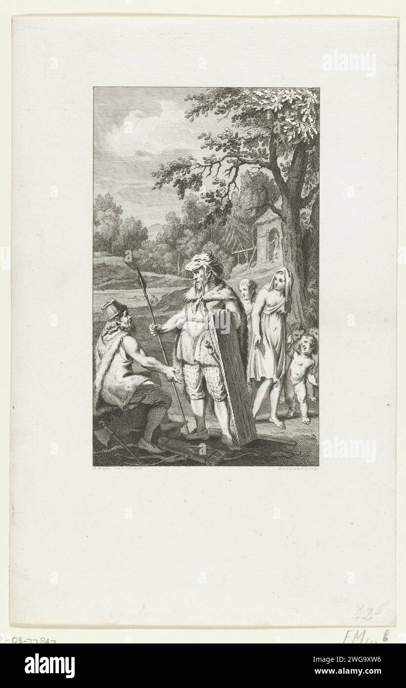 Clothing and armor of the Batavians, 1784 - 1786 print Warrior and ...