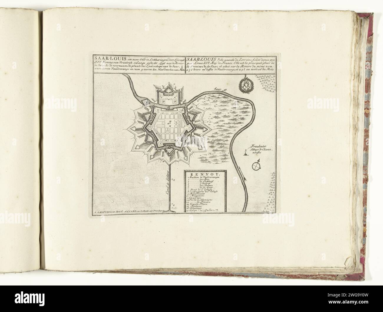 Map of Saarlouis, ca. 1701-1713, 1701 - 1714 print Map of the city of ...