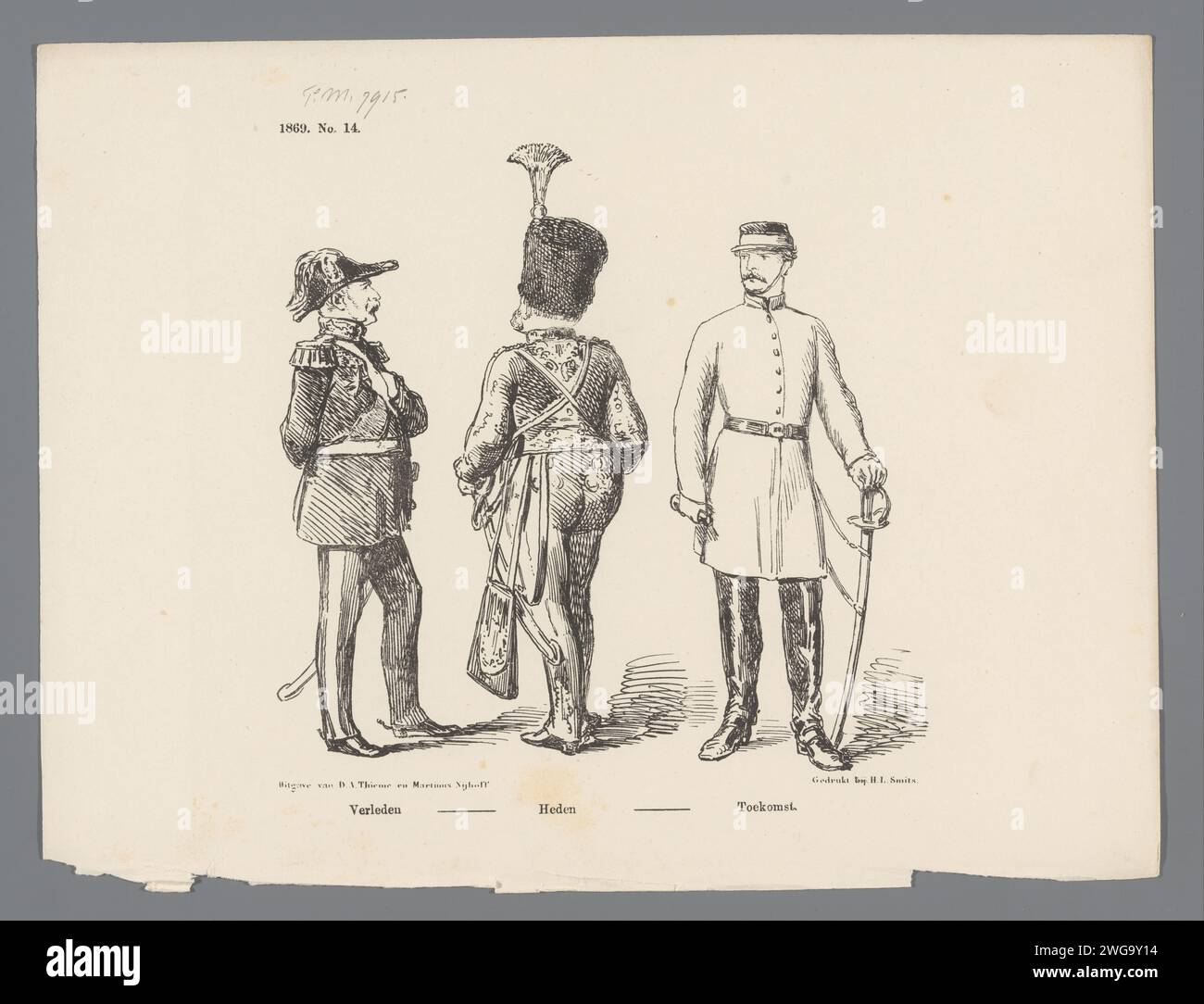 Cartoon about Dutch military uniform, 1869, 1869 print Cartoon about ...