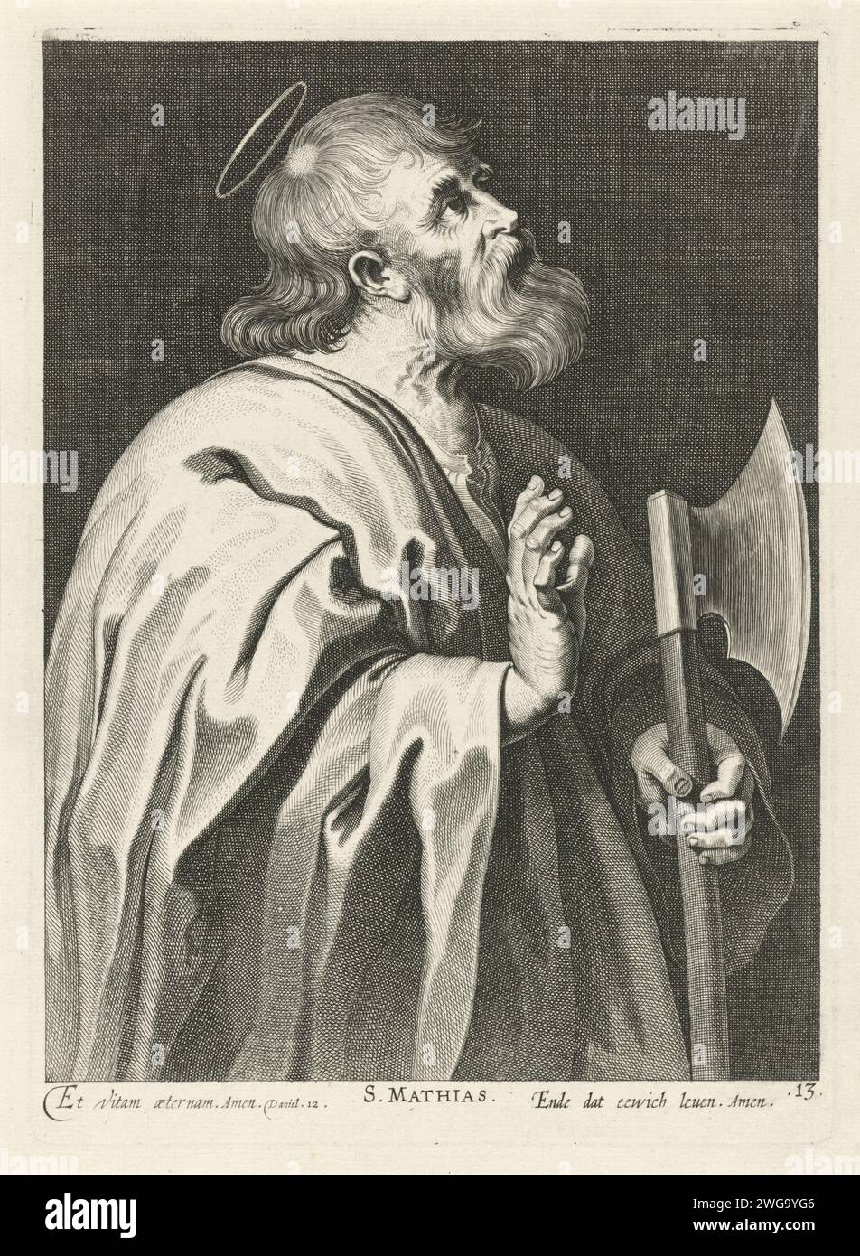 Apostle Mattias, Nicolaes Ryckmans, after Peter Paul Rubens, 1616 ...