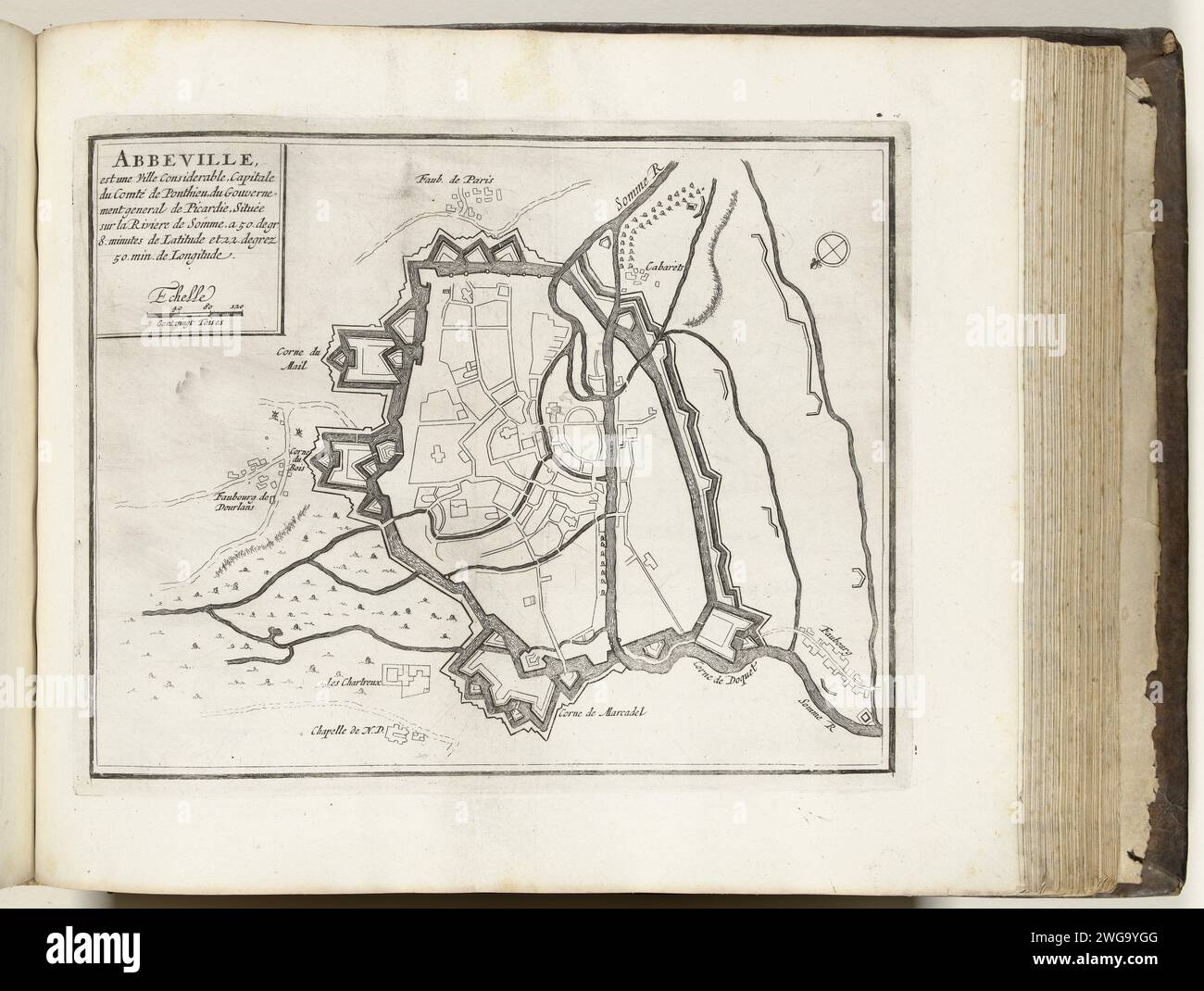Map of Abbeville, ca. 1693-1696, 1693 - 1696 print Map of the ...